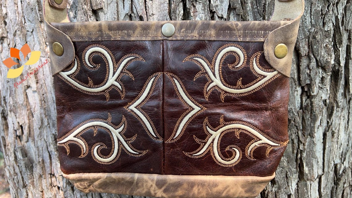 Repurposed Western Cowboy Boot Leather Handbag - Etsy