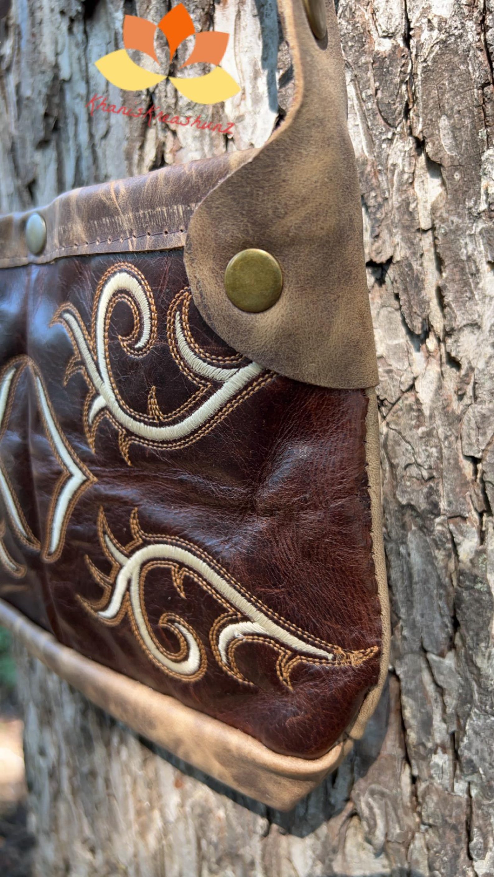 Repurposed Western Cowboy Boot Leather Handbag - Etsy