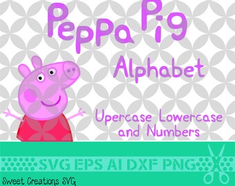 Peppa pig letters | Etsy