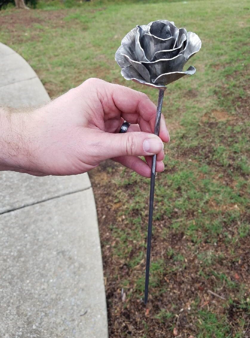 Handmade Aluminum Steel Rose Aluminum Rose Handmade Roses Metal