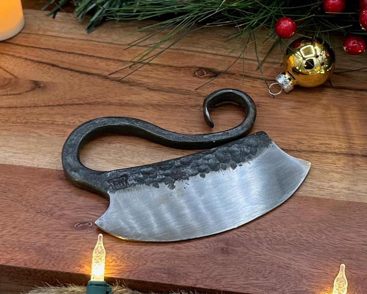 Hand Forged Herb Chopper | Ulu Style Chopper, Herbalist Chopper ...