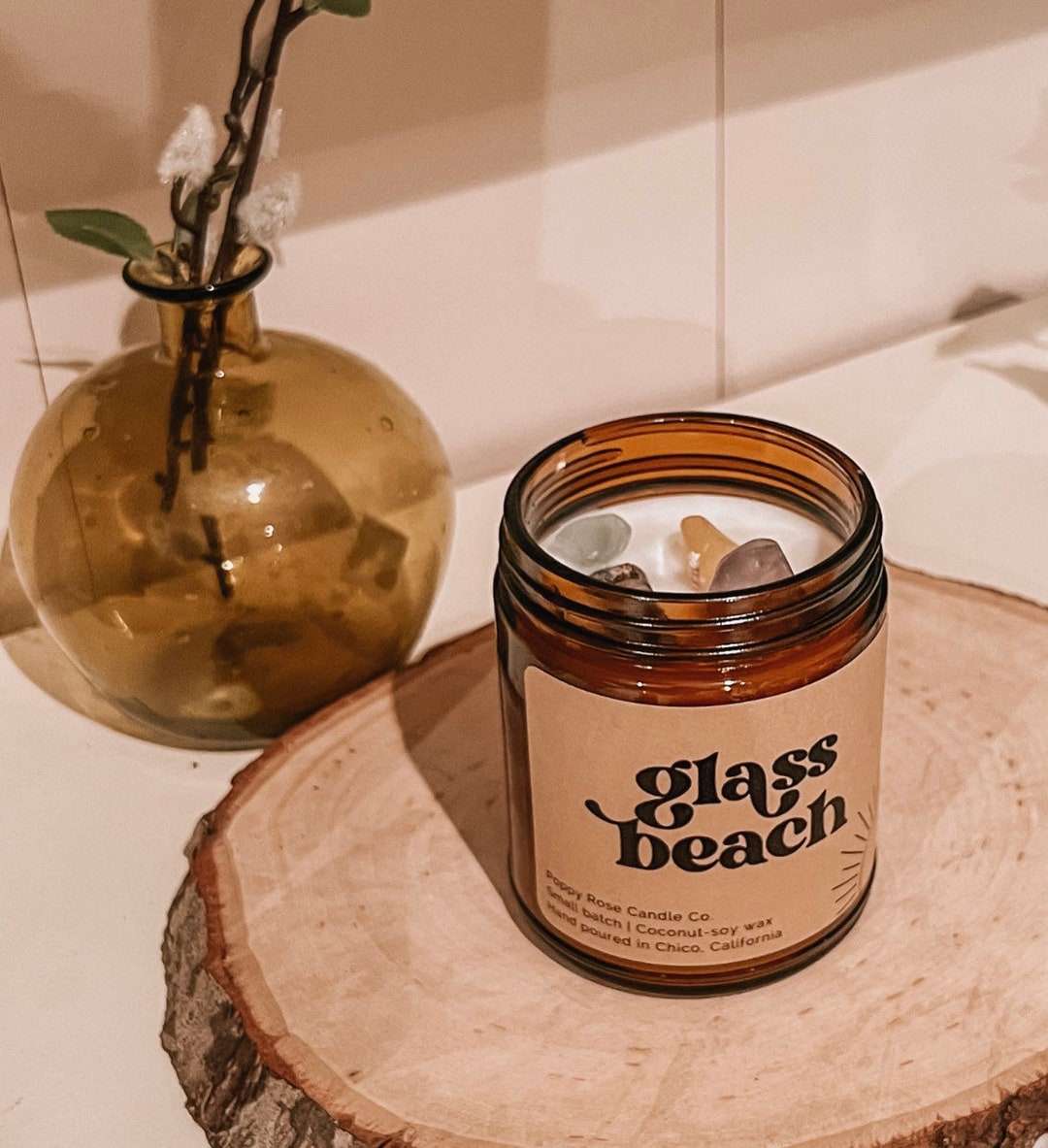 Glass Beach. Beach Glass. Beach Candle. Coconut Candle. Summer Candles ...