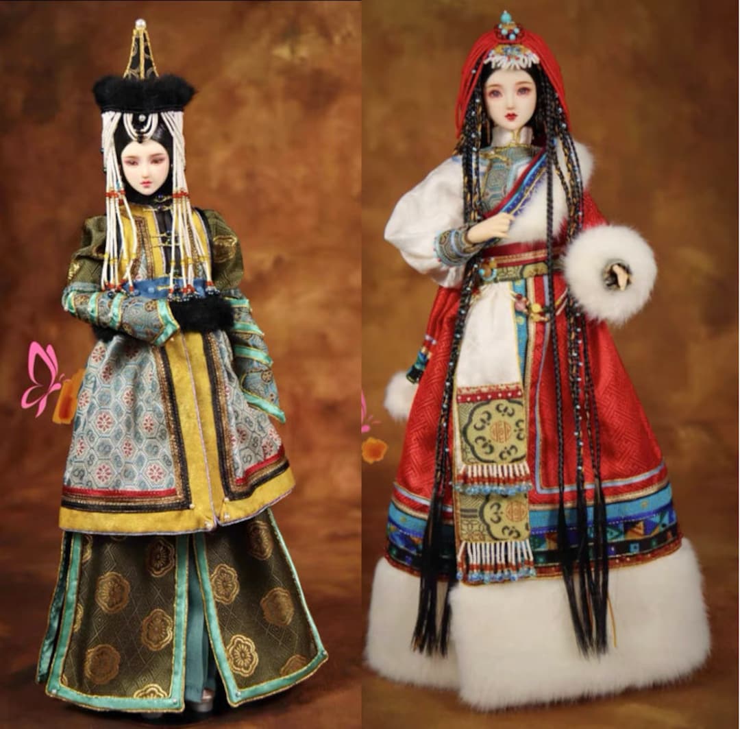 Chinese Mongolia and Tibet Style Doll Clothing Only for 1/6 Scale ...