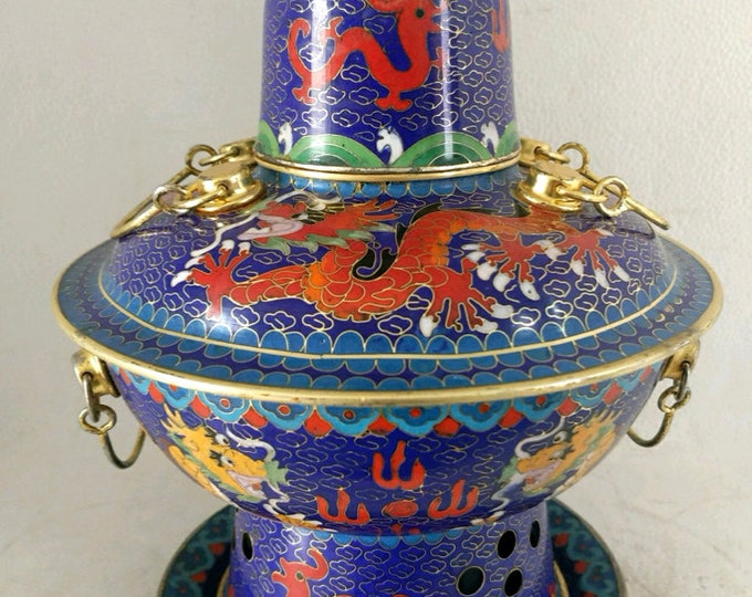 Brass Asian Hot Pot, Vintage - Etsy