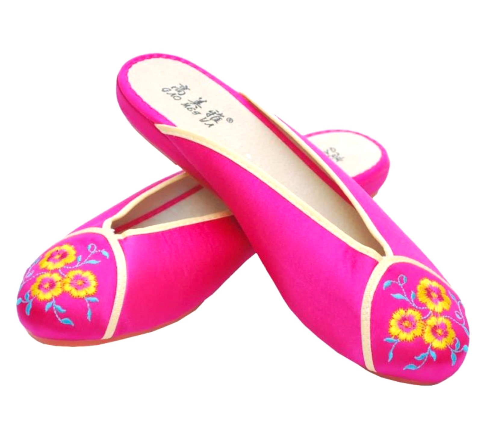 Chinese Silk Embroidered Slippers / Art / Decoration / - Etsy