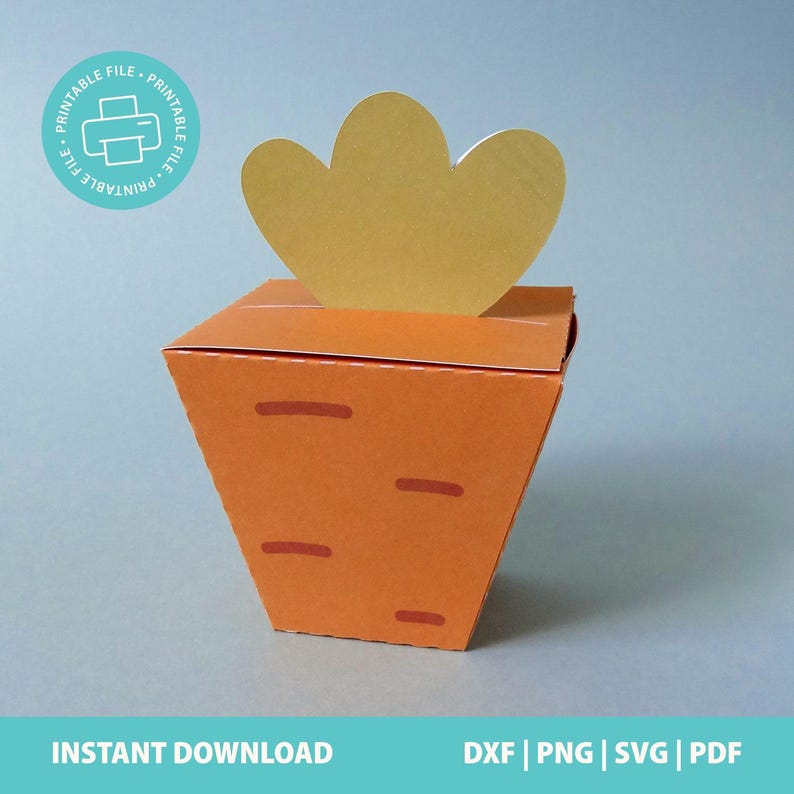 DIY Printable Easter Carrot Box | Favor Box for Easter Egg Hunt ...