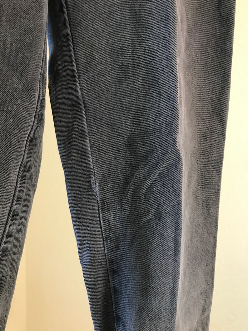 1980's High Waisted Denim Jeans | Faded Black Denim |thrashed Frayed ...