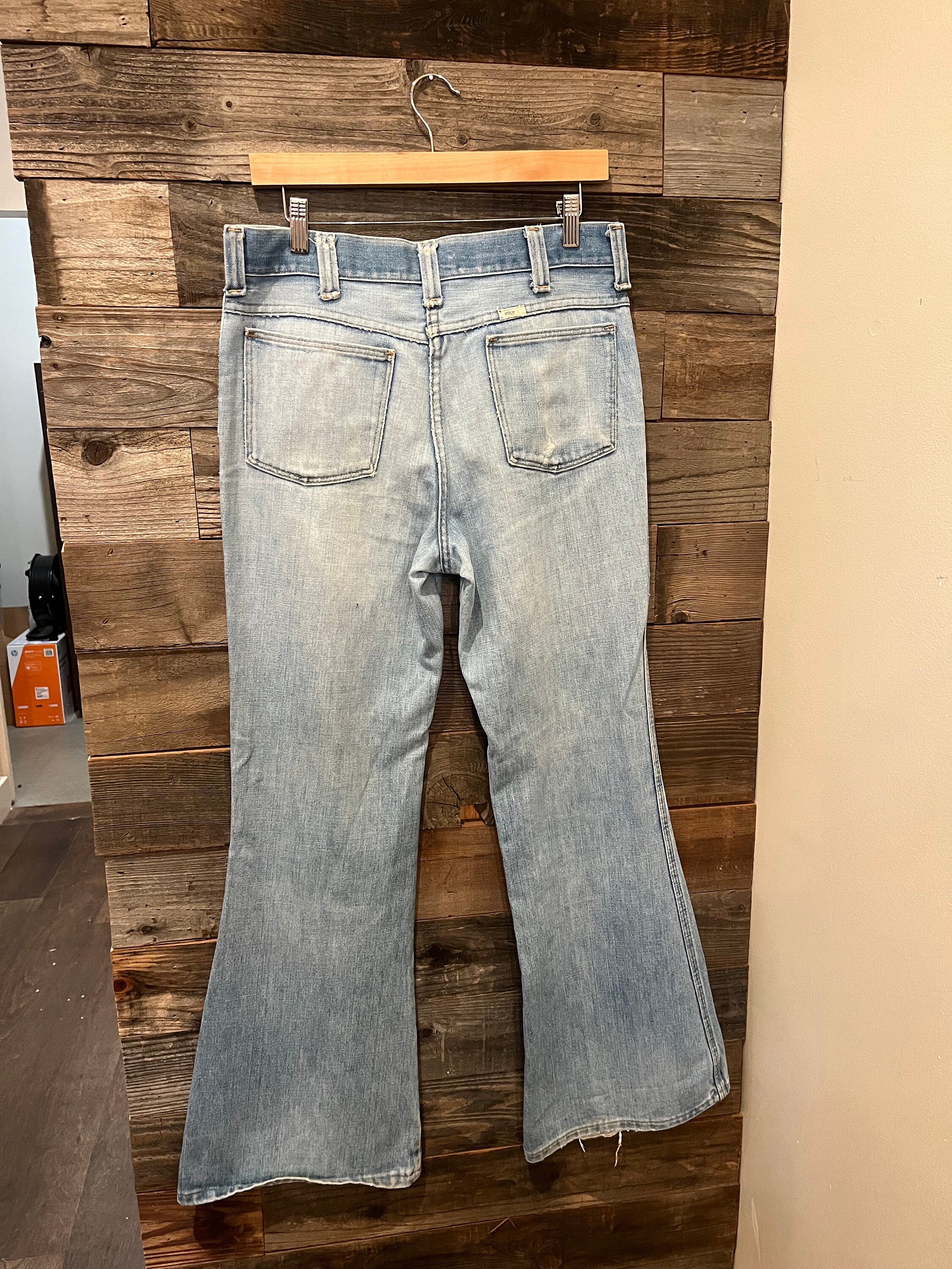 1970s Sedgefield Denim Jeans | Bell Bottoms | Light Wash | Tag Marked ...