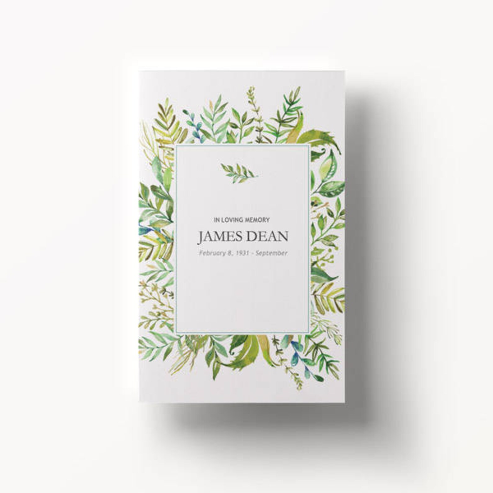 Funeral Program Template Printable Editable Microsoft Word Watercolor ...