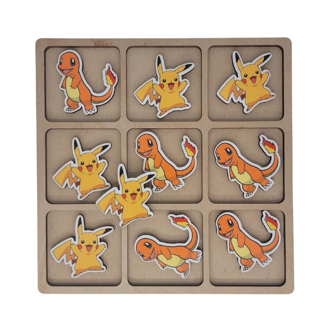 GOTTA CATCH EM Tic Tac Toe Pokemon Tic Tac Toe Pokemon Game Kids Game ...