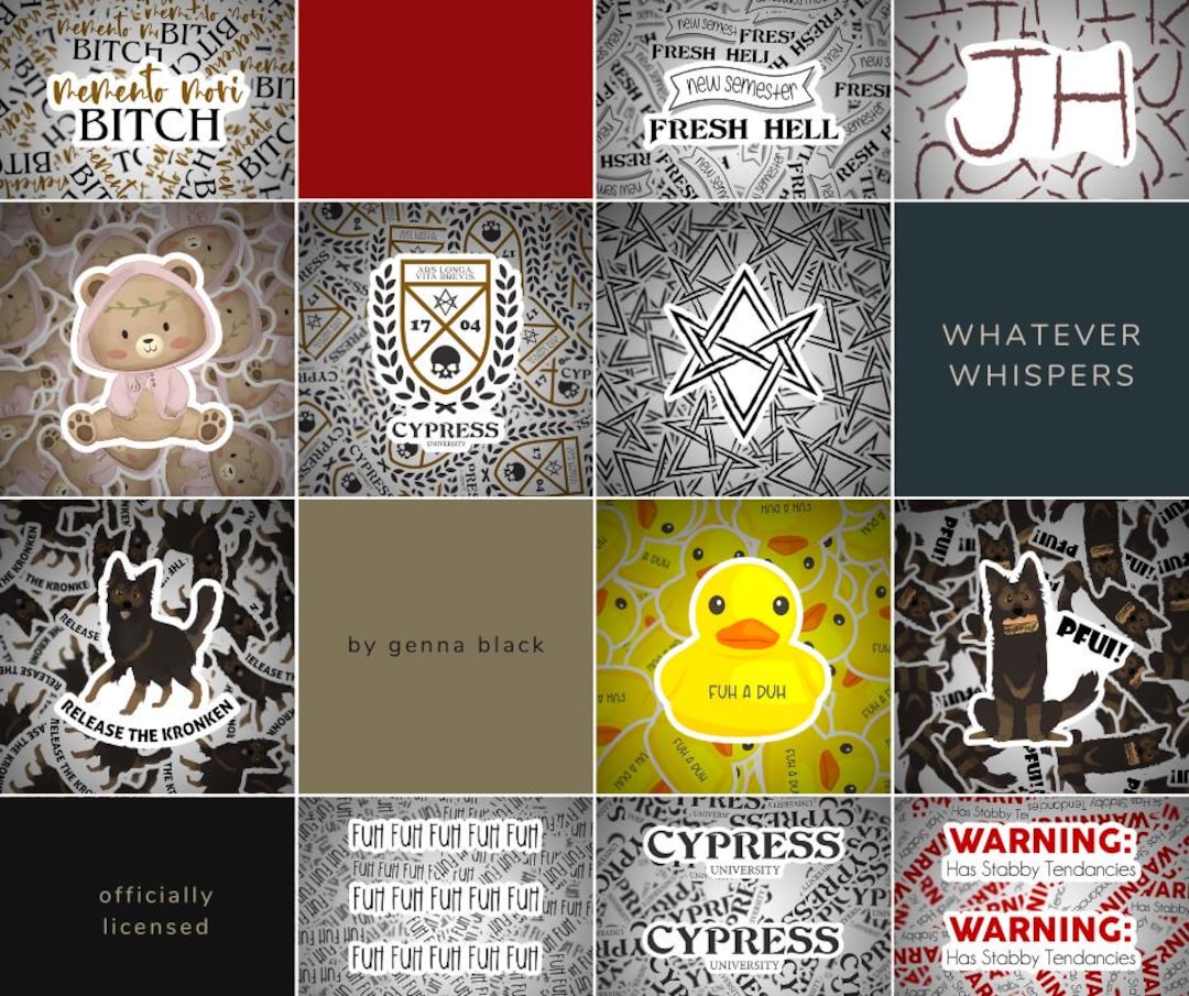 WHATEVER WHISPERS Sticker Pack | Book Sticker - Genna Black - Hallow ...