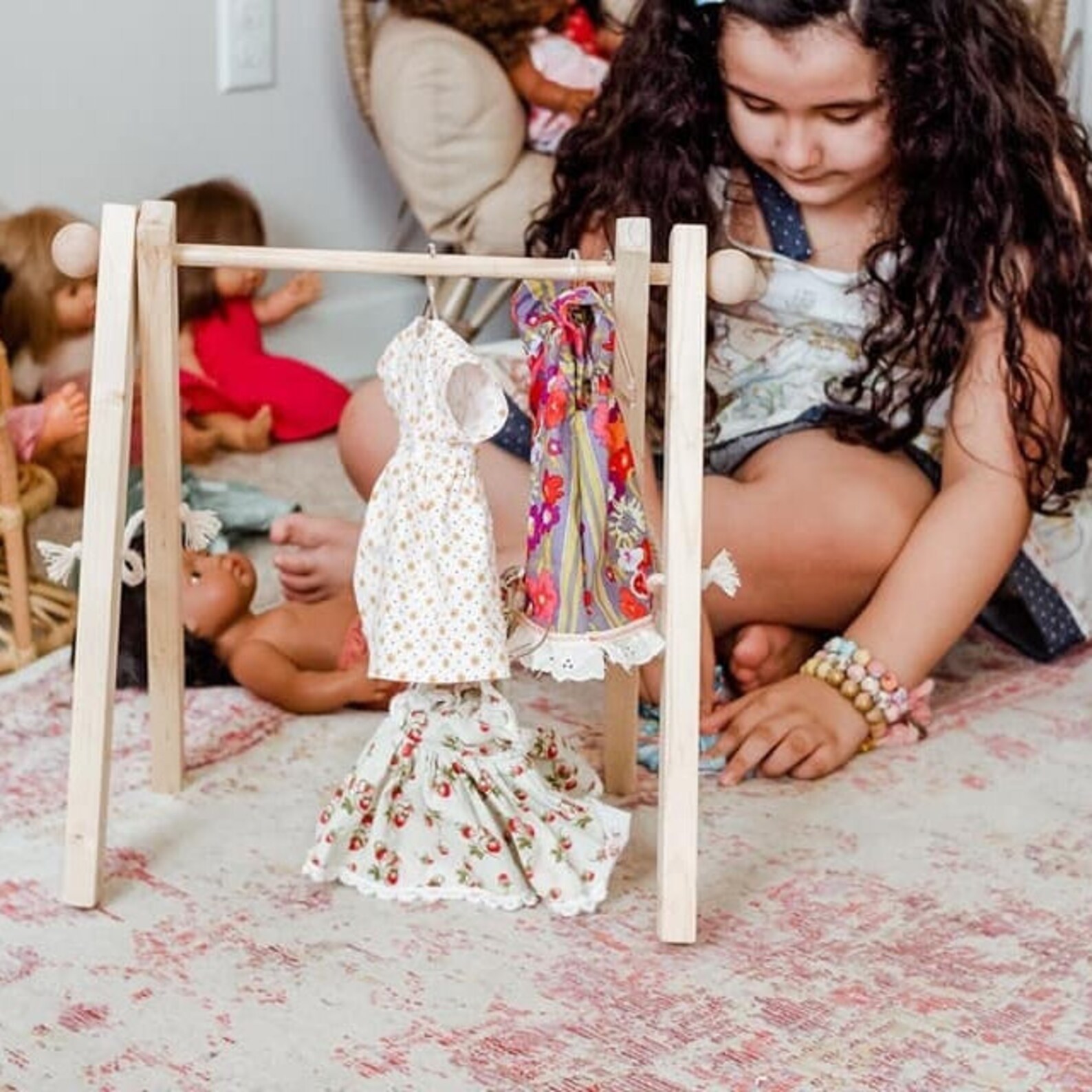 DOLL CLOSET Doll Clothing Rack Doll Clothes Storage Doll - Etsy