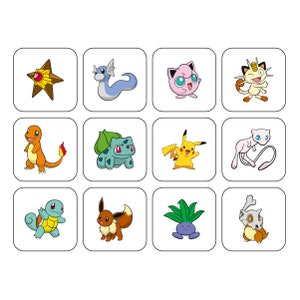 GOTTA CATCH EM tic tac toe / pokemon tic tac toe juego de pokemon juego ...
