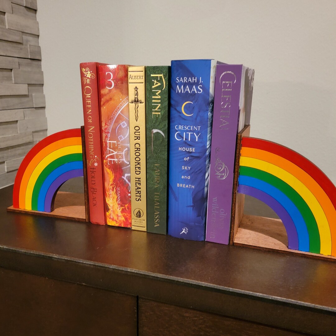 STANDARD Rainbow Bookend | Bookshelf Decor - Rainbow Bookend - Pretty ...