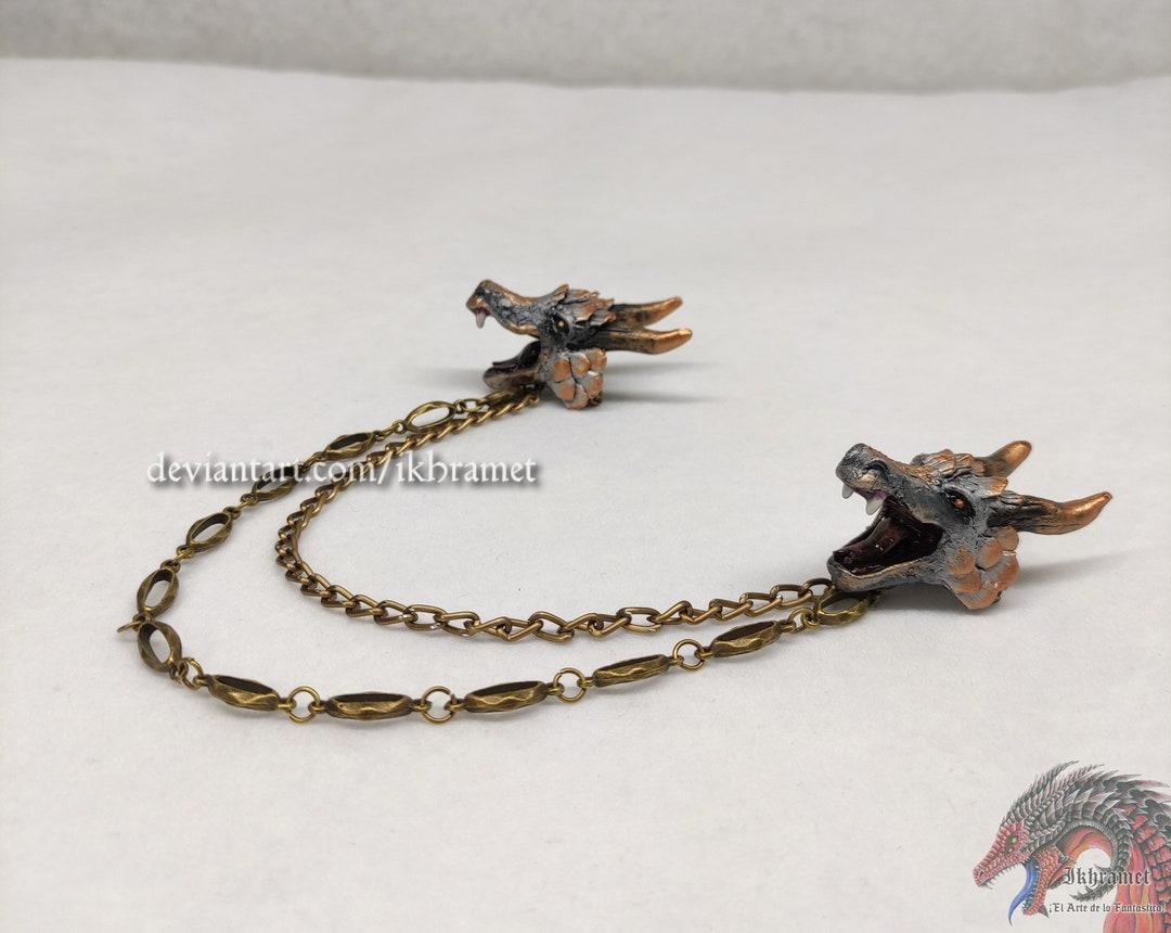 Uroboros Cloak Chain, Cloak Clasp, Cape Chain, Uroboros Cape Clasp - Etsy