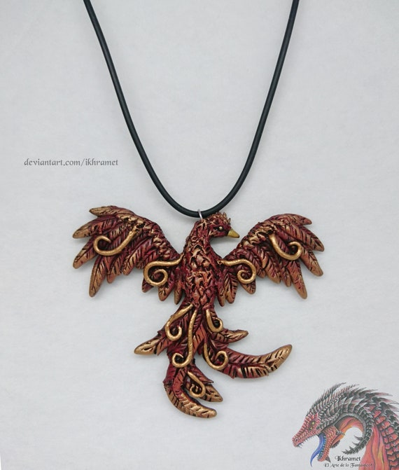 Collar Fénix Necklace Pendant Phoenix | Etsy