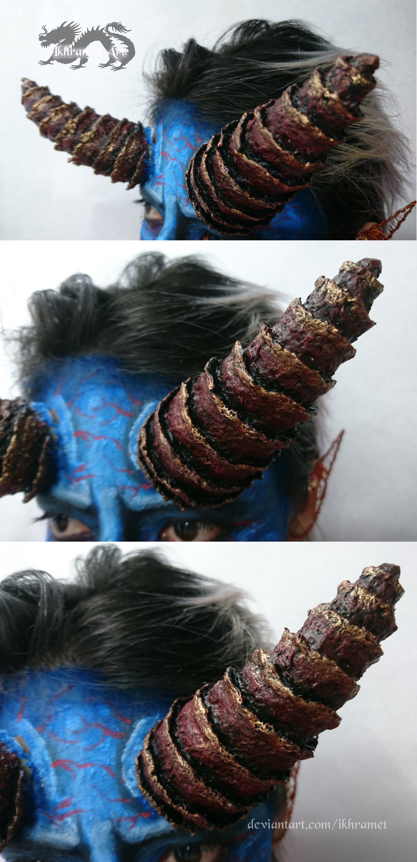 Cuernos de Dragón o Demonio Horns Cosplay - Etsy México