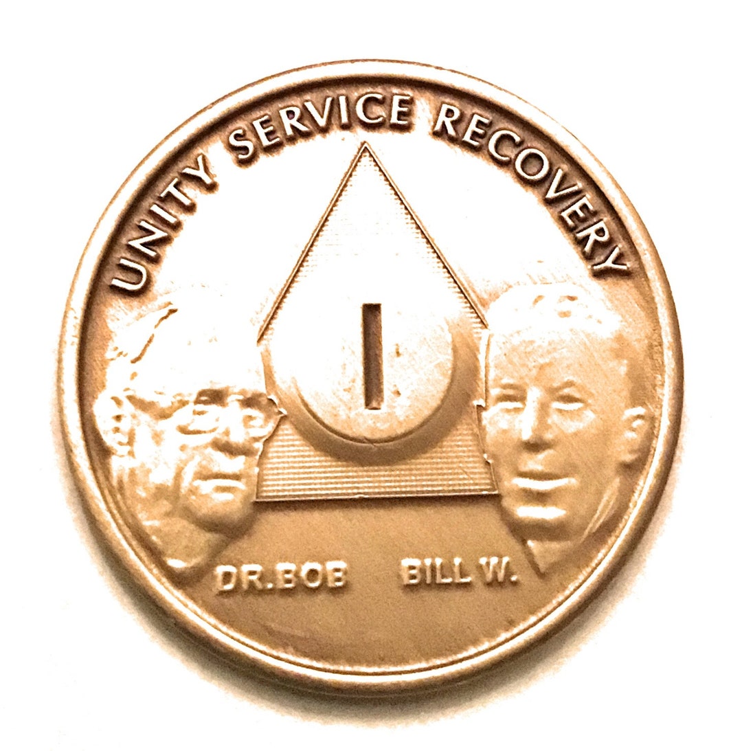 Years 1-50 Year AA, Alcoholics Anonymous Bill & Bob Founders Bronze ...
