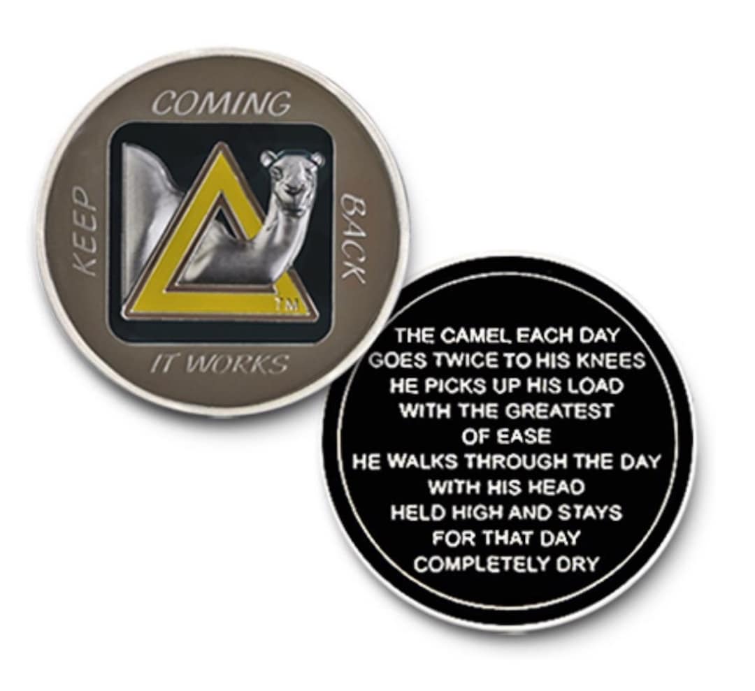 The Camel Prayer AA, Alcoholics Anonymous, Medallion, Chip, Token, Coin ...