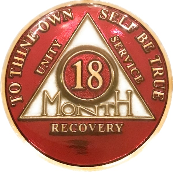 Aa Sobriety Medallion 18 Month - Etsy