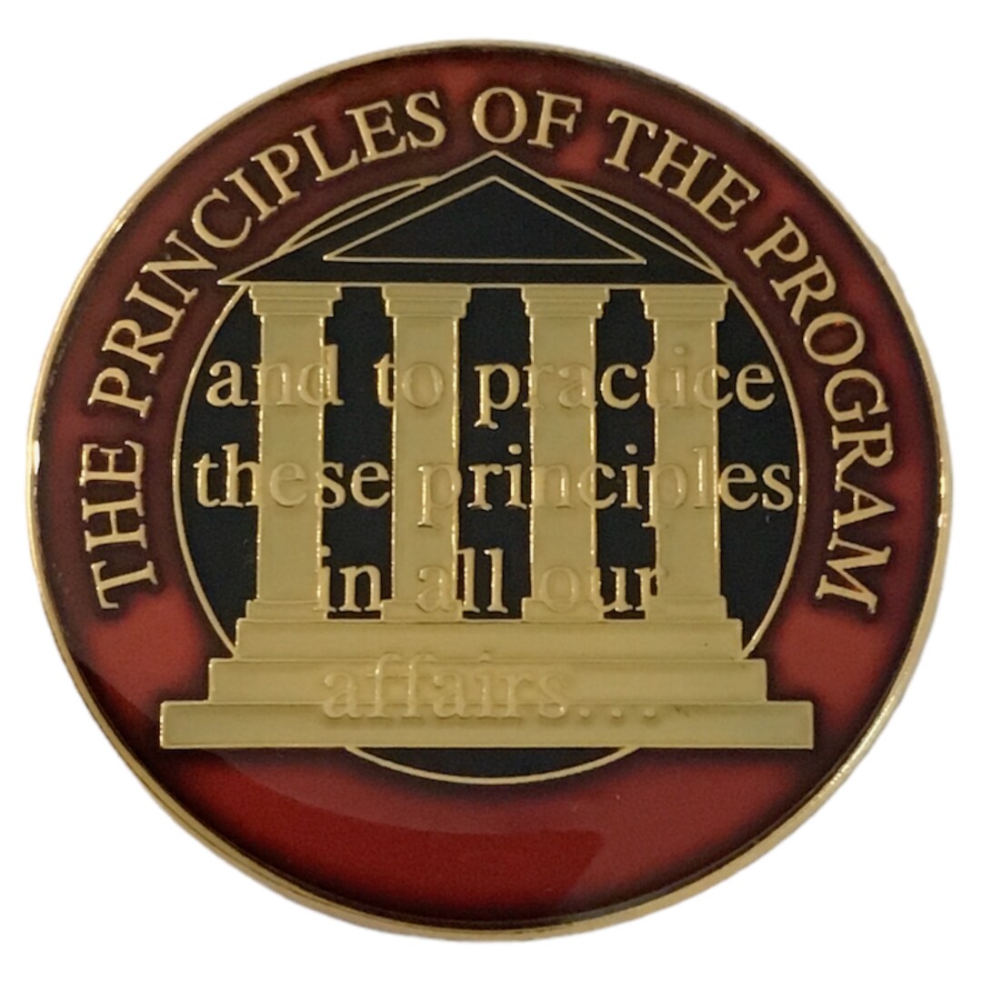 The Principles of the Program AA, Alcoholics Anonymous, Medallion, Coin ...