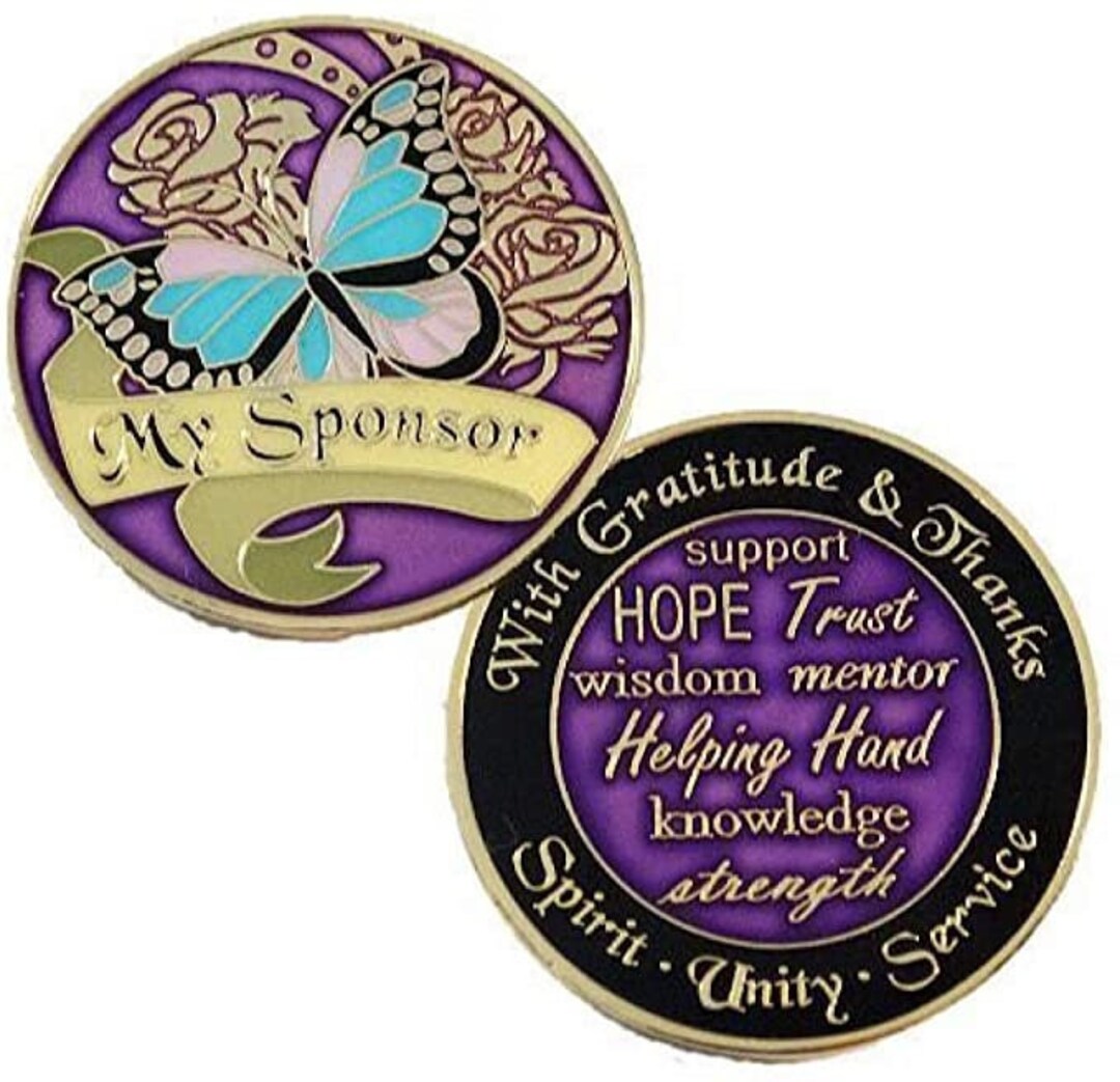 My Sponsor Butterfly Medallion, Chip, Token, Coin - Etsy