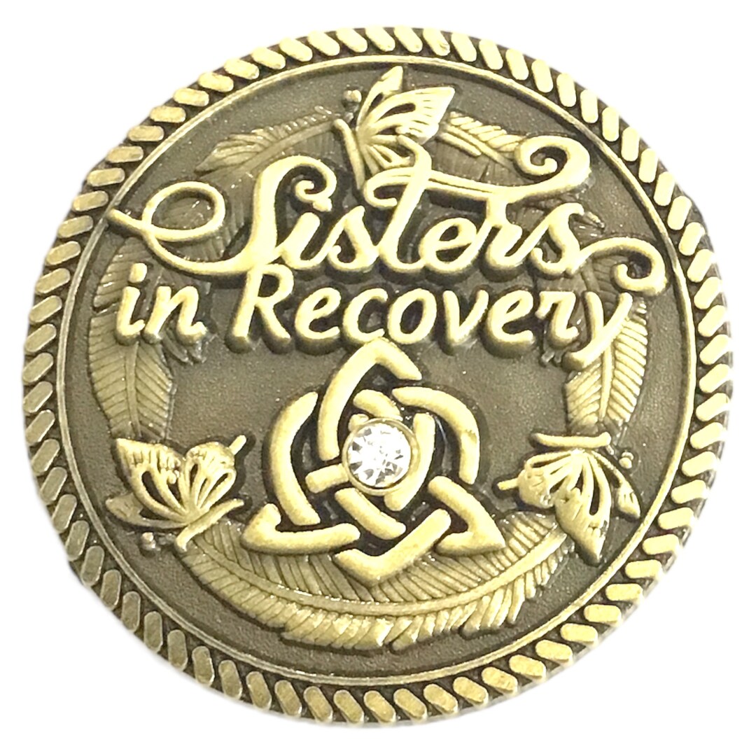 Sisters in Recovery Medallion With Crystal - Etsy
