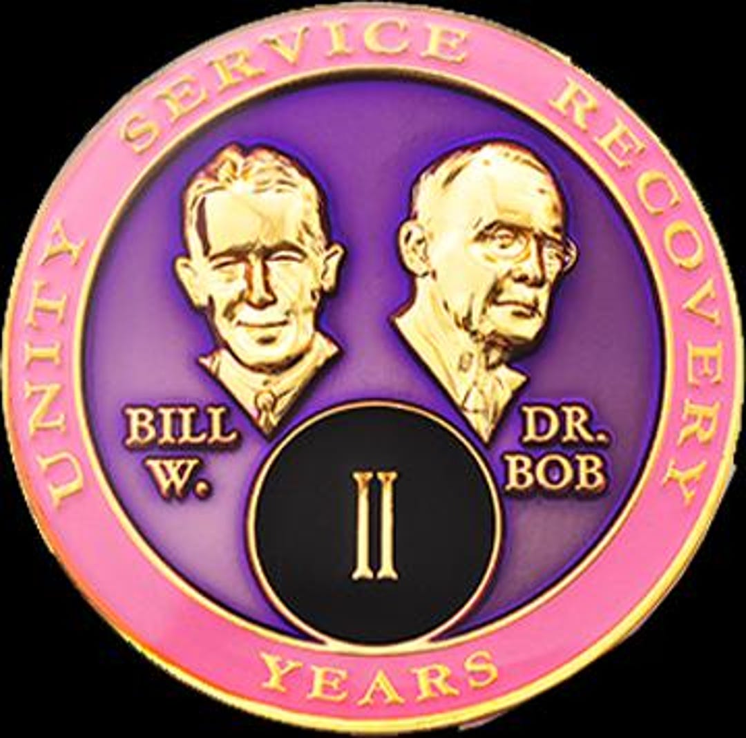 AA, Pink Bill & Bob, Founders, Sobriety Chip, Medallion, Coin, Token - Etsy