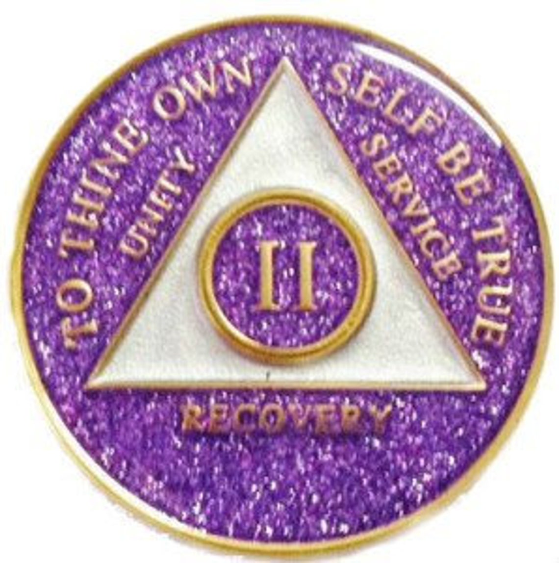 AA Medallion Pink Aqua Purple Glitter Blingy Bling Chip - Etsy