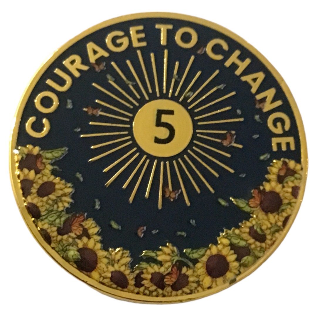 Blue Sunflower Al-anon, AA, NA, Medallion, Chip, Token - Etsy