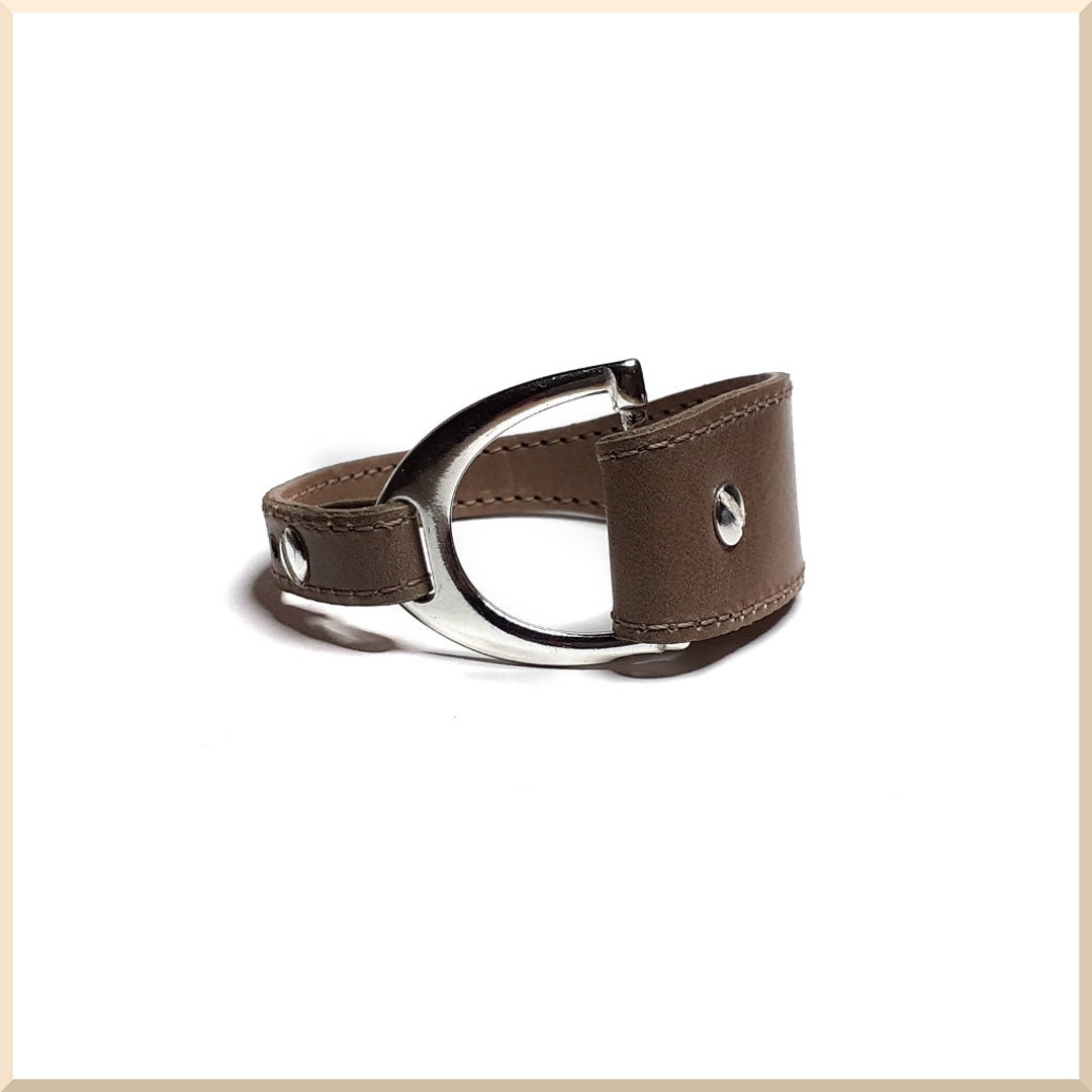 Cuff Made of Leather Straps - Etsy