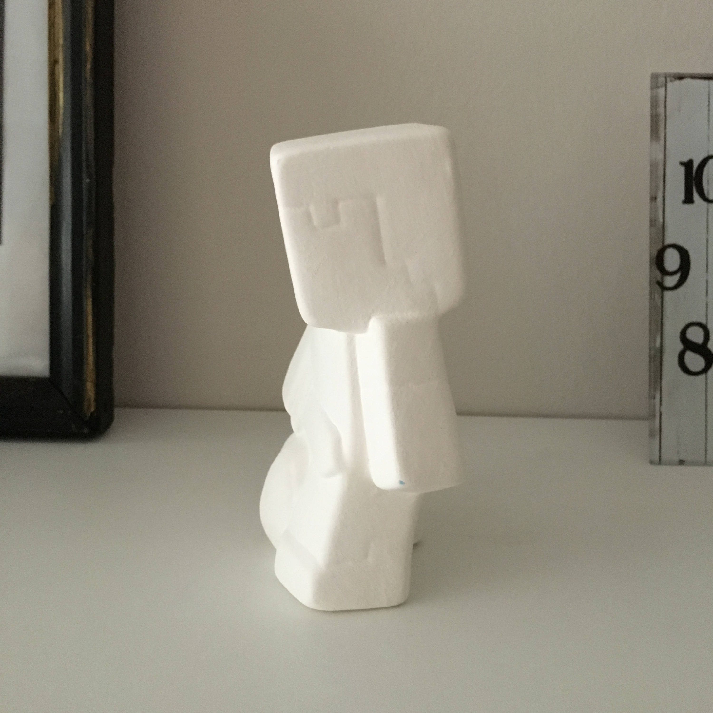 Ceramic Minecraft Figurine Ready to Paint Bisque Handmade - Etsy Sweden