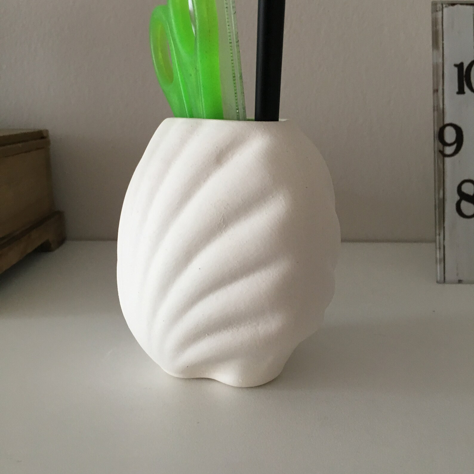 Ceramic Clam Shell Clam Pencil Holder Clam Shell Bisque | Etsy