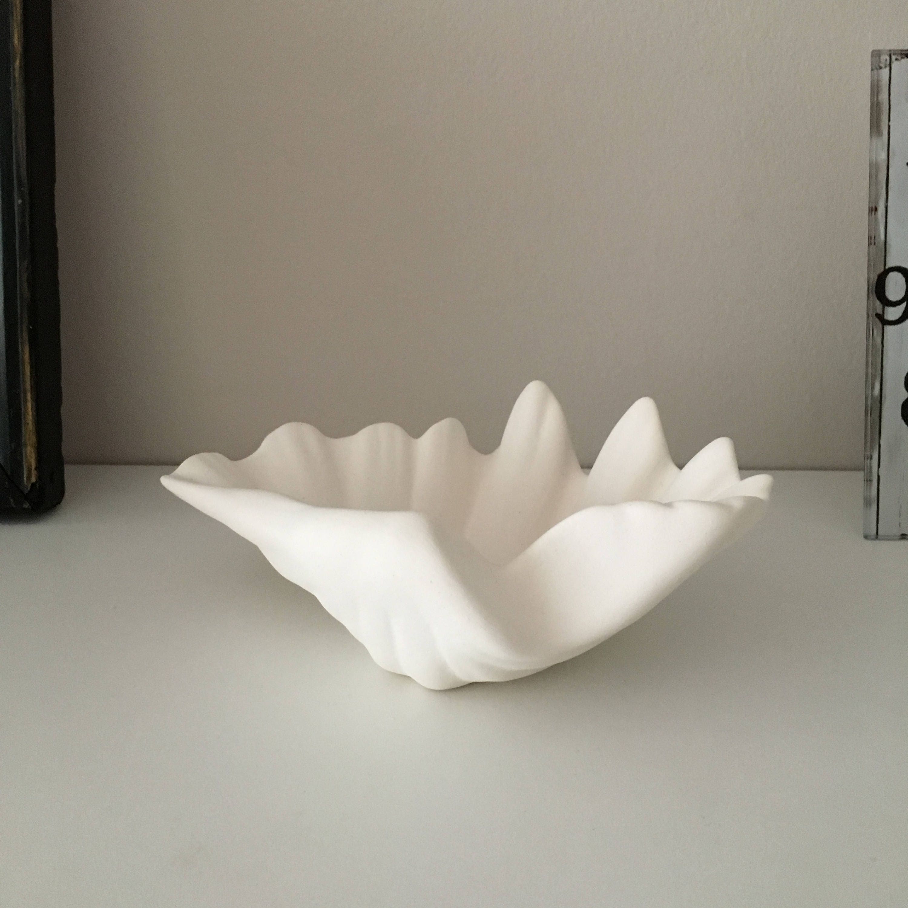 Clam Shell, Unfinished Clam, Ceramic Bisque, Unpainted Ceramic, Ready ...