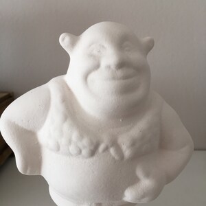 Ceramic Shrek Figure Mini Shrek Statue Ready to Paint - Etsy