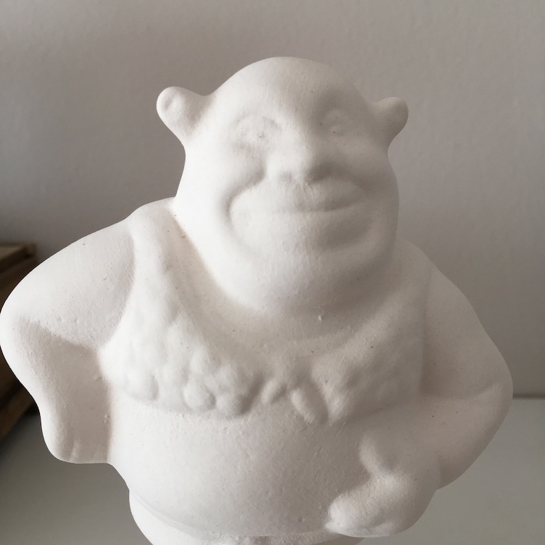 Ceramic Shrek Figure Mini Shrek Statue Ready to Paint - Etsy Hong Kong