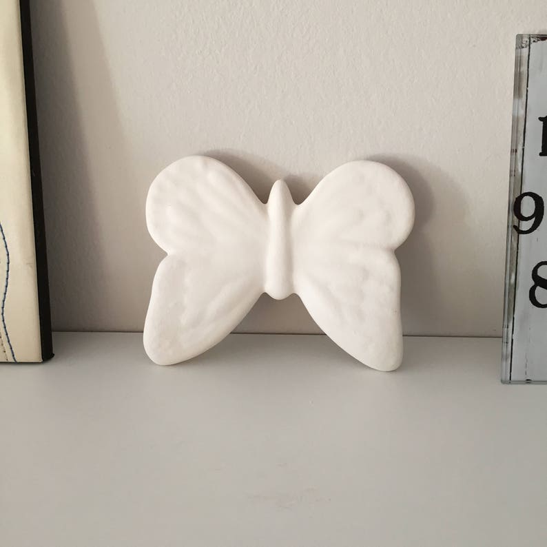 Ceramic Butterfly on Wall Ready to Paint Bisque Home Decorations Kids ...