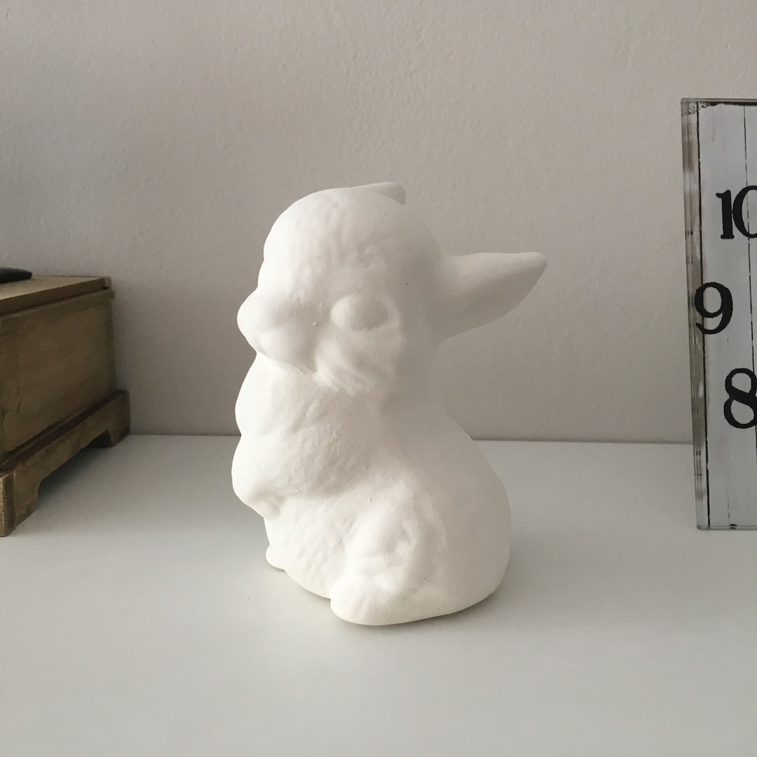 Ceramic Bunny, Ready to Paint, Unpainted Figurine, Gift Idea, Easter ...