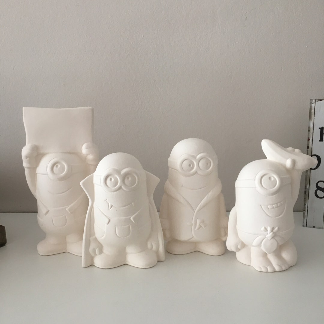 Minion Figurine, Set of 4 Minions, Ready to Paint, Minion Miniature ...