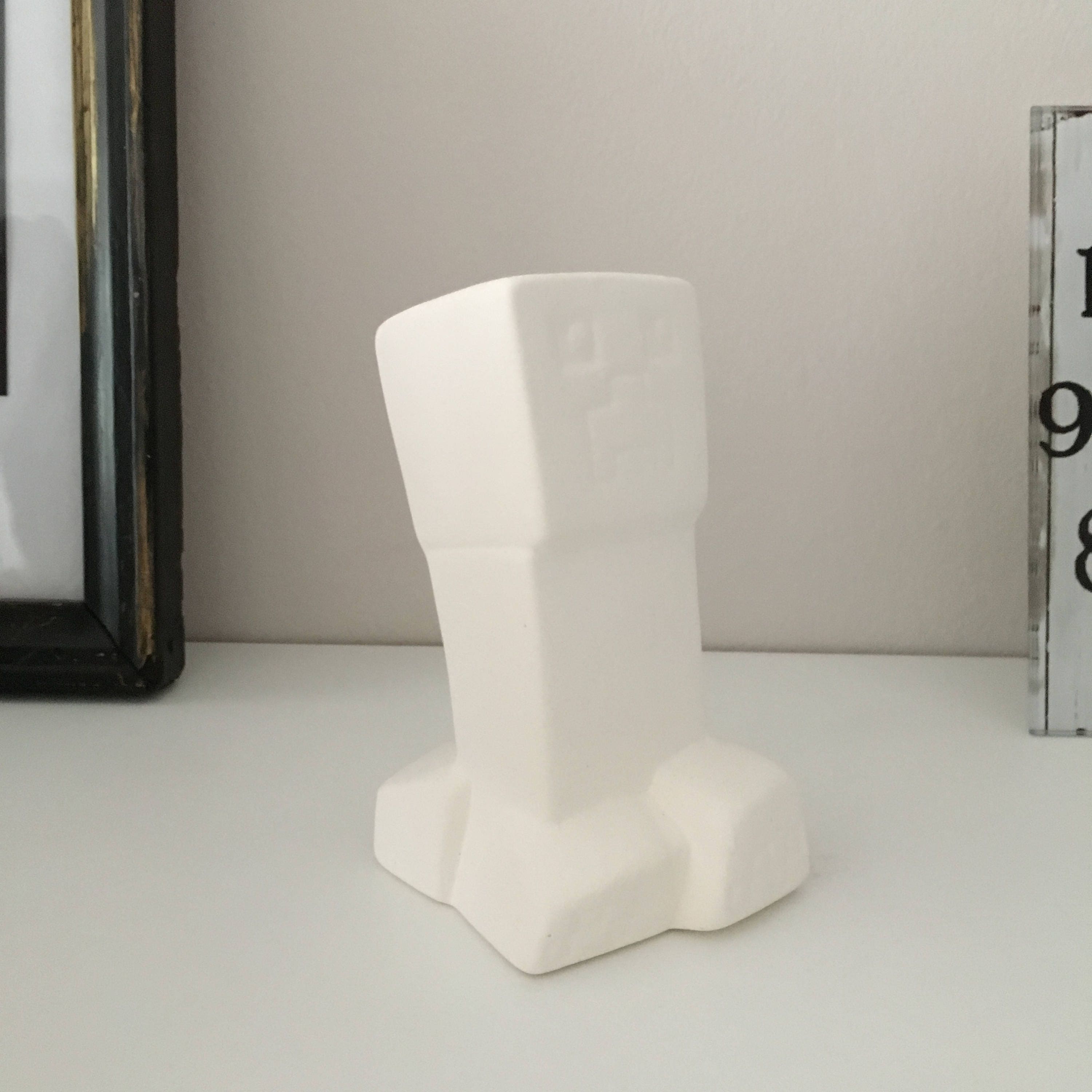 Ceramic Minecraft Figurine Ready to Paint Miniature Ceramic | Etsy