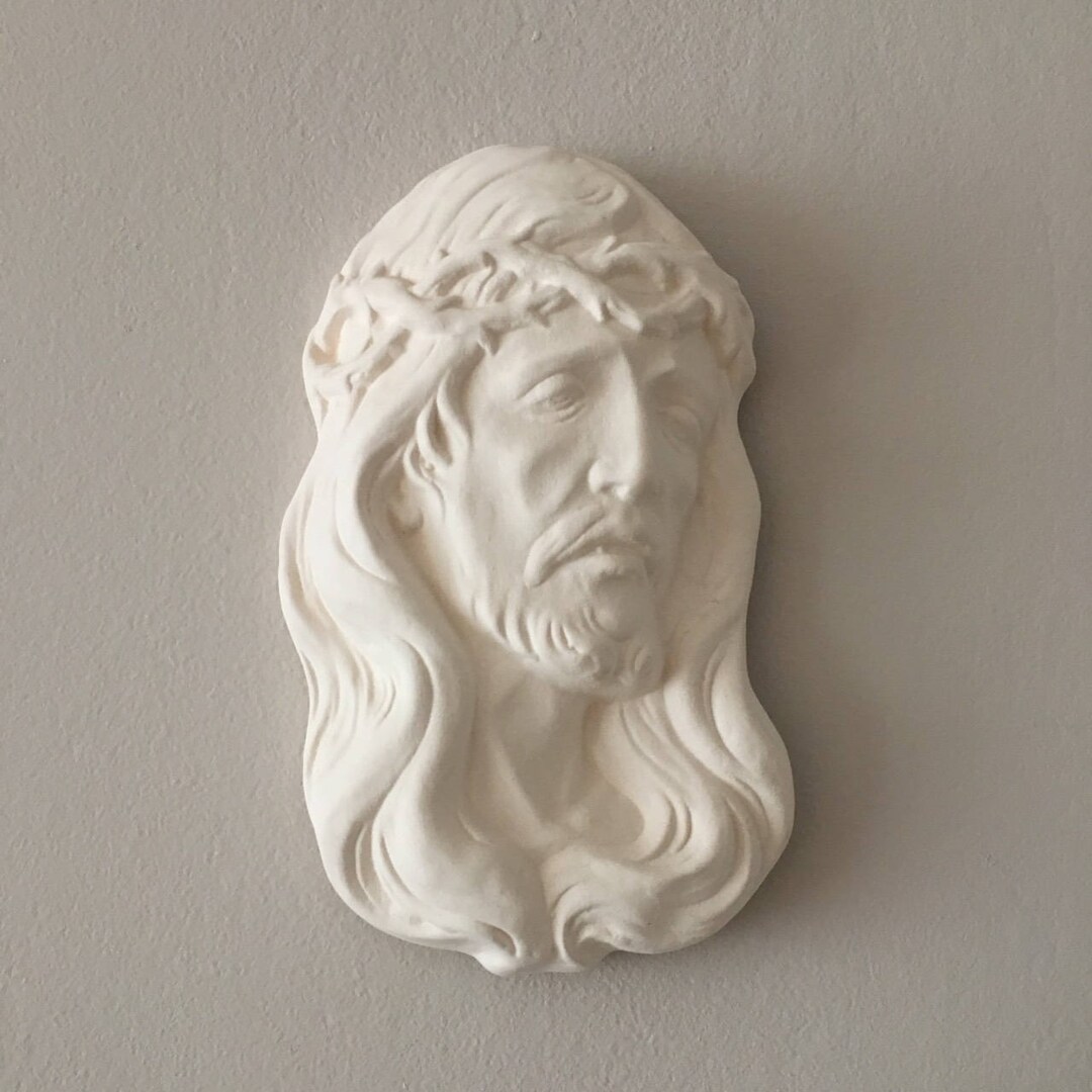 READY TO SHIP, Ceramic Jesus, Ready to Paint, Figurine for Wall ...