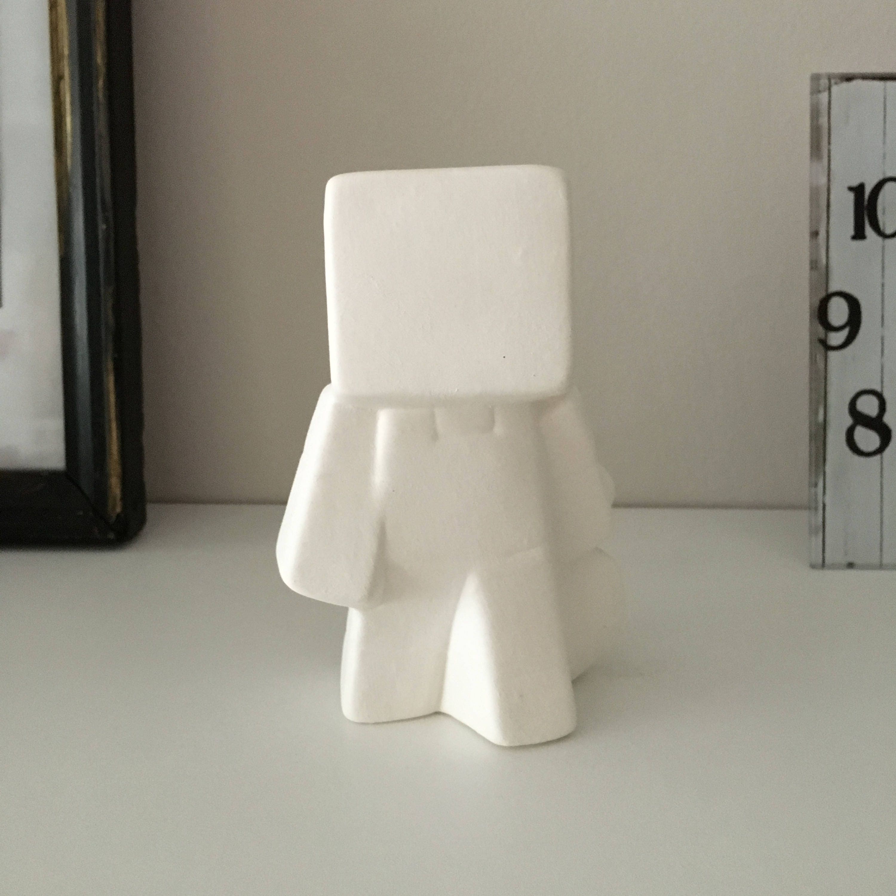 Ceramic Minecraft Figurine Ready to Paint Bisque Handmade - Etsy Sweden