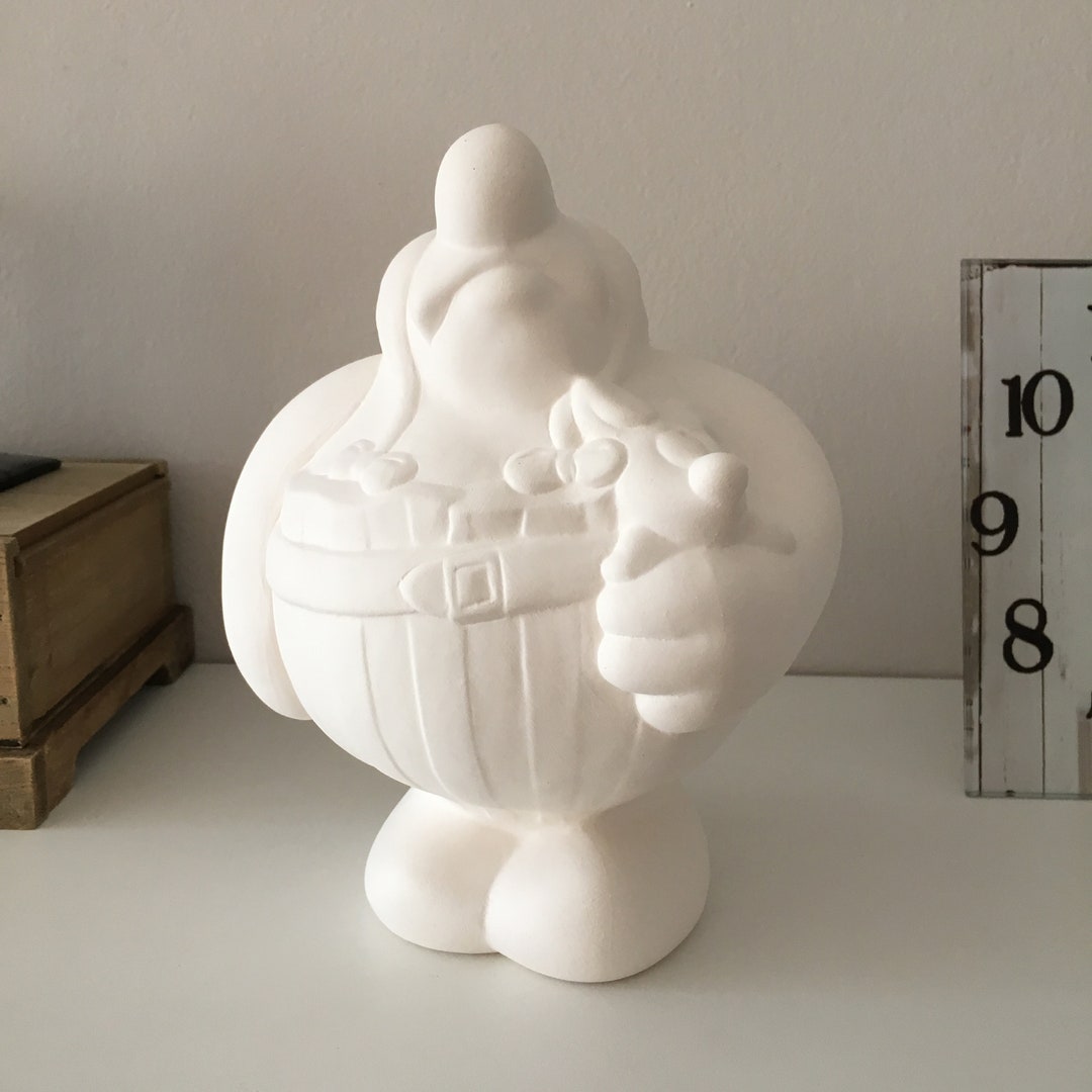 Ceramic Obelix Figurine, Ready to Paint, Ceramic Bisque, Cartoon ...