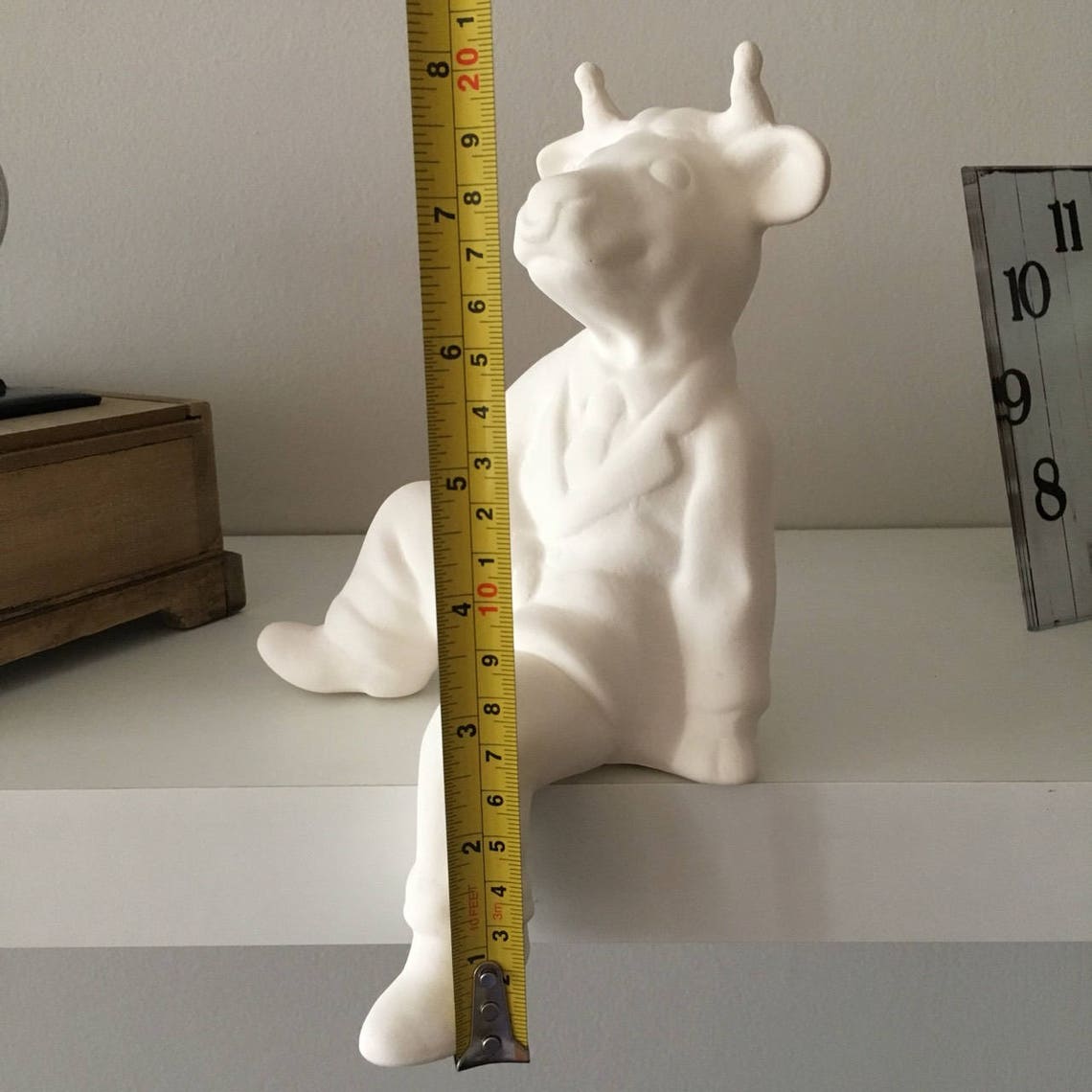 Halloween Decor Cow Figurine Ceramic Cow Ready to Paint - Etsy