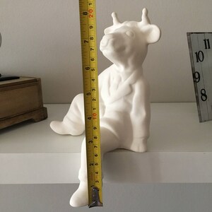 Halloween Decor, Cow Figurine, Ceramic Cow, Ready to Paint, Sitting Cow ...
