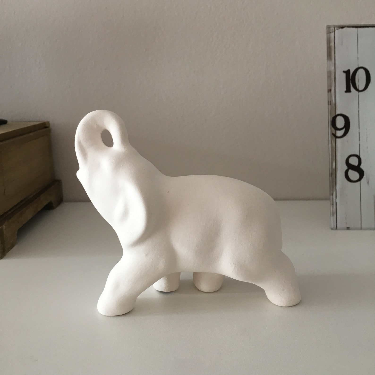 Ceramic Elephant Unfinished Elephant Ready to Paint Ceramic | Etsy