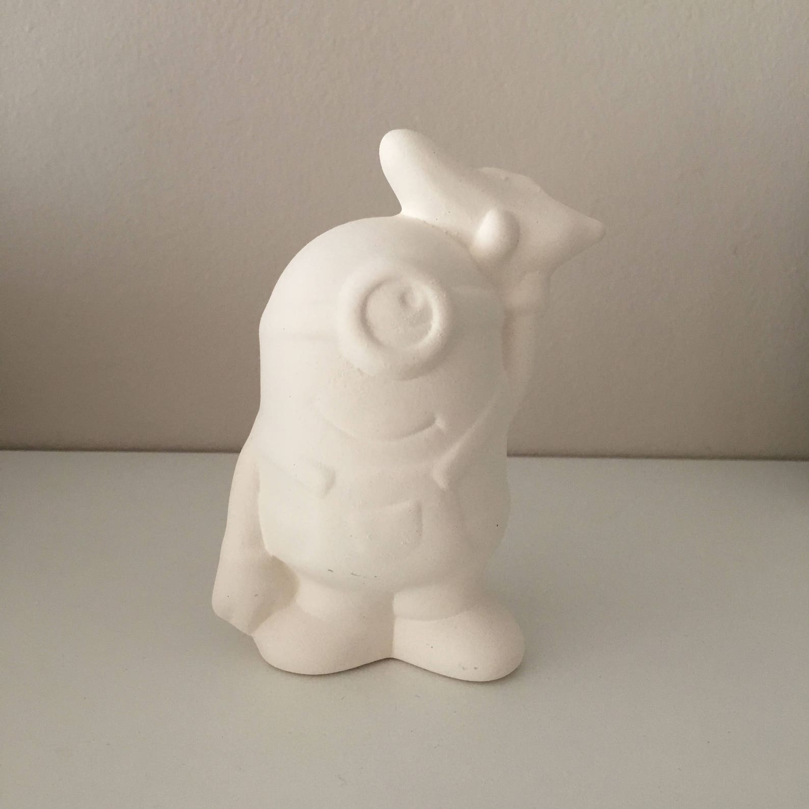 Ceramic Minions, Set of 4 Handmade Ceramic Figurines, Ready to Paint ...