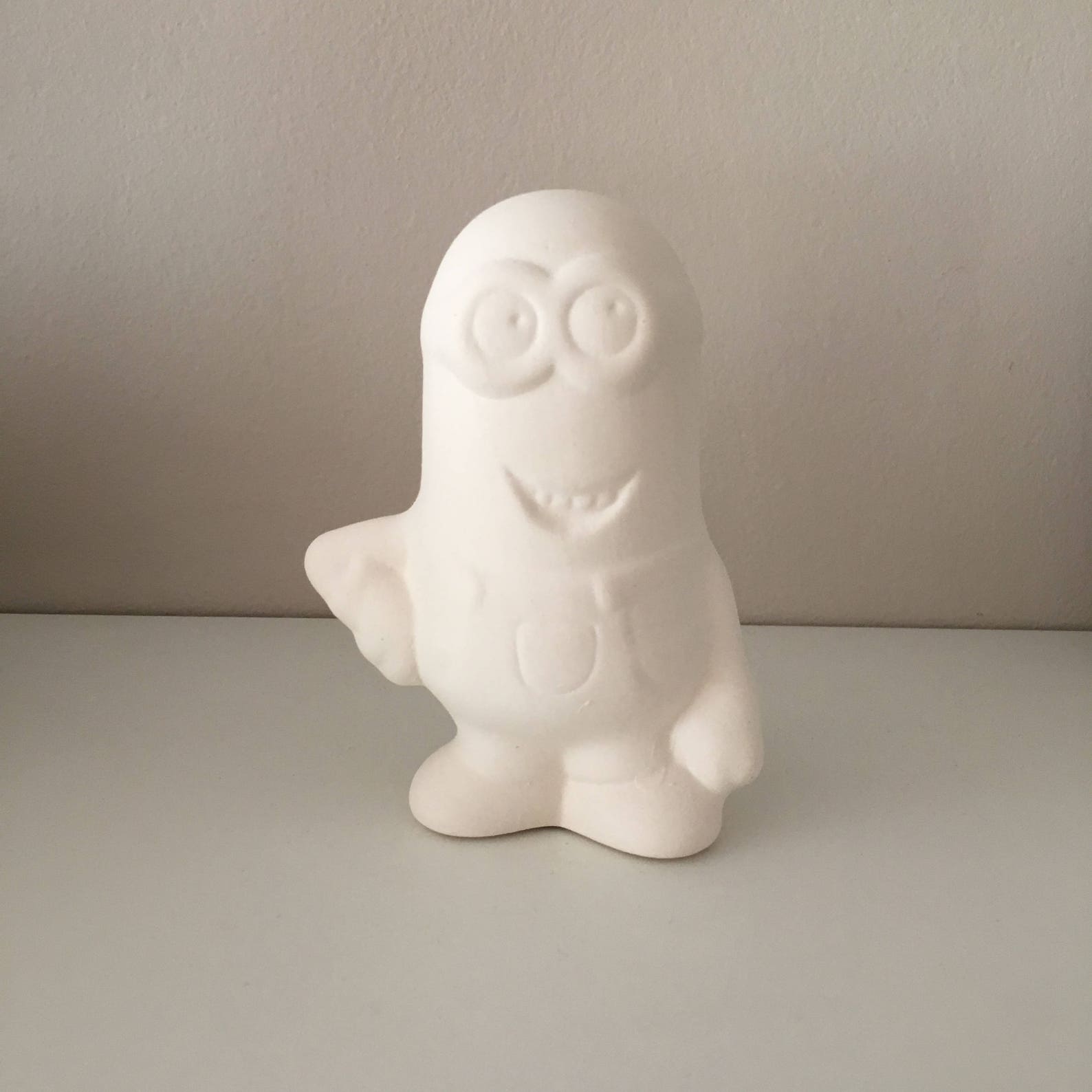 Ceramic Minions, Set of 4 Handmade Ceramic Figurines, Ready to Paint ...