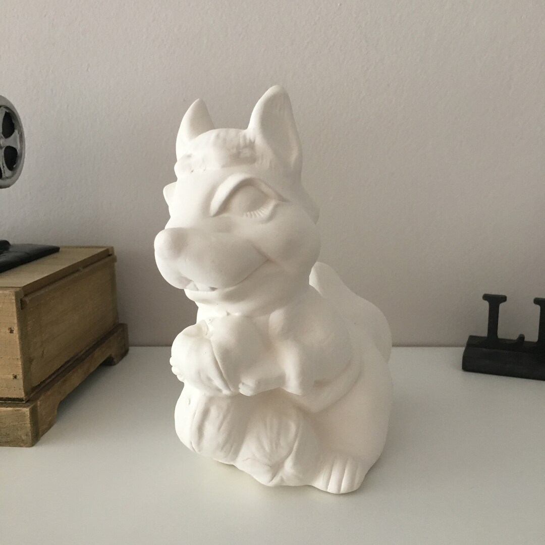 Ceramic Chip Figurine, Chip and Dale Mouse, Unique Bisque, Handmade ...