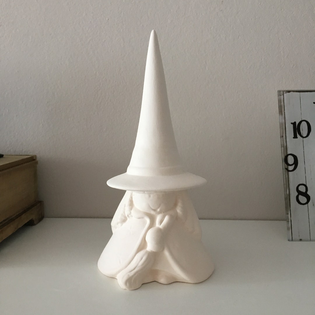 Paint Your Own Ceramic Witch, DIY Halloween Craft Kit, Bisque Witch ...